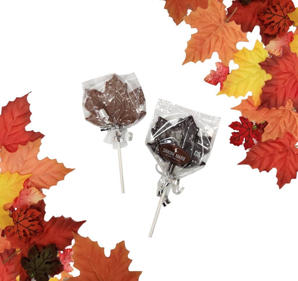 Belgian Chocolate Maple Leaf Lollipop - Toronto Belgian Chocolate Shop ...